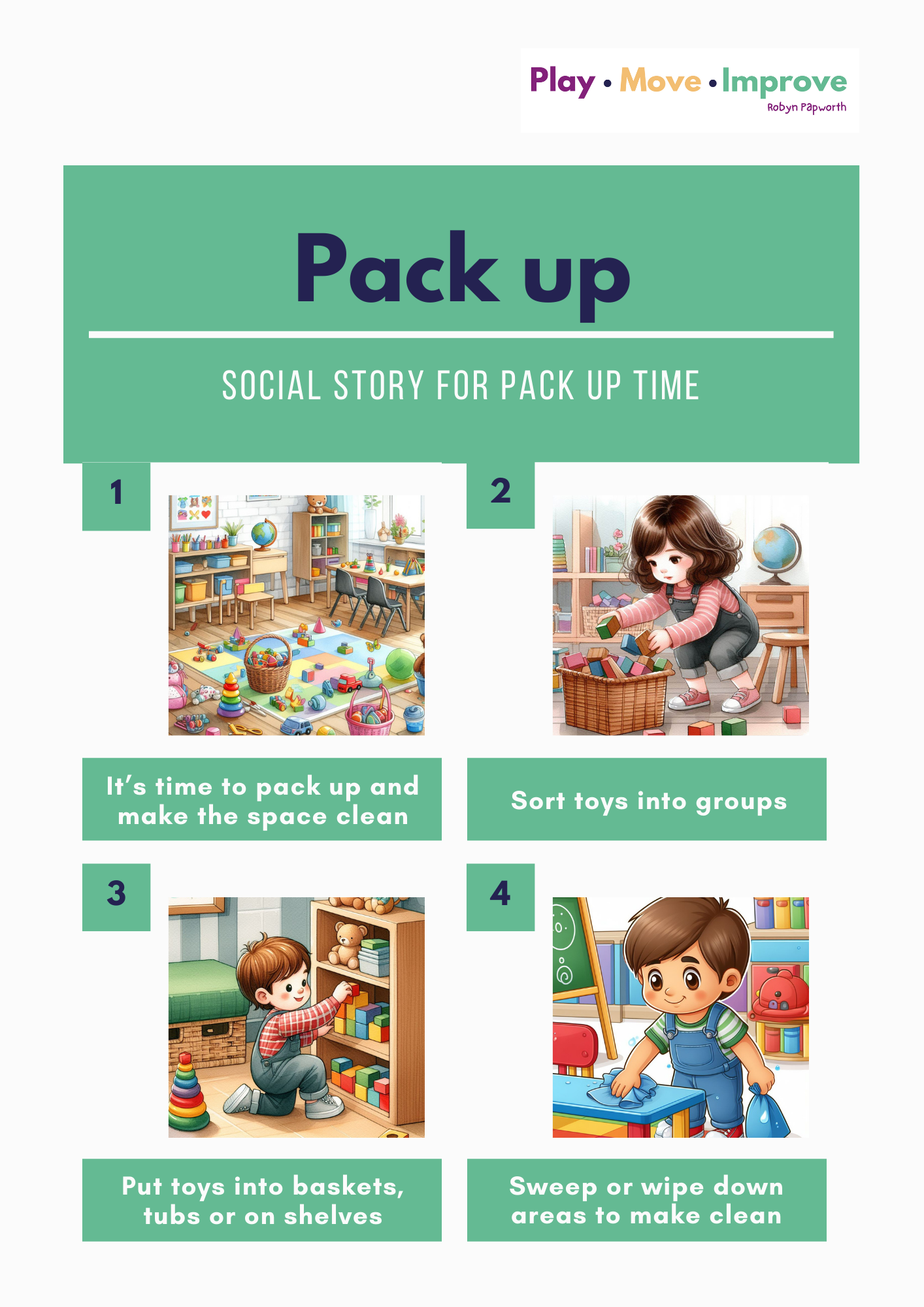 How to encourage children to pack up at kindergarten – Play Move Improve